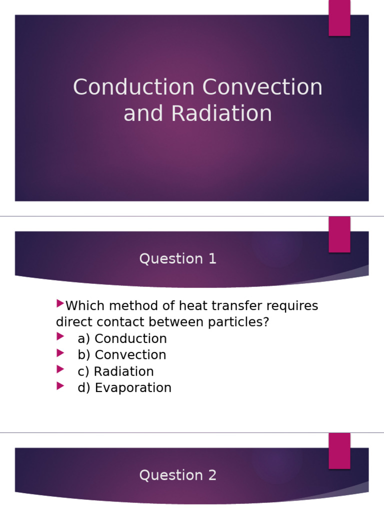 Conduction Convection and Radiation | PDF