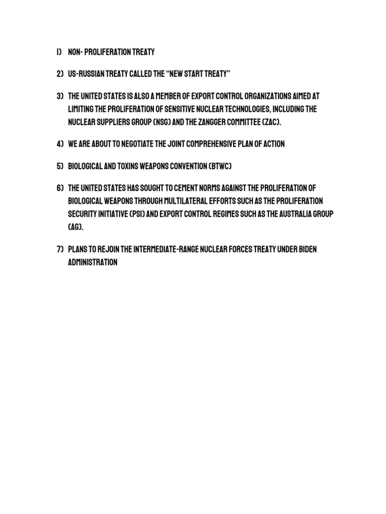 Treaties US Has Signed | PDF