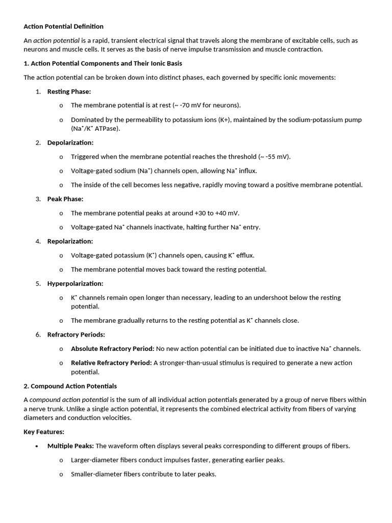 Understanding Action Potentials | PDF | Muscle Contraction | Action ...