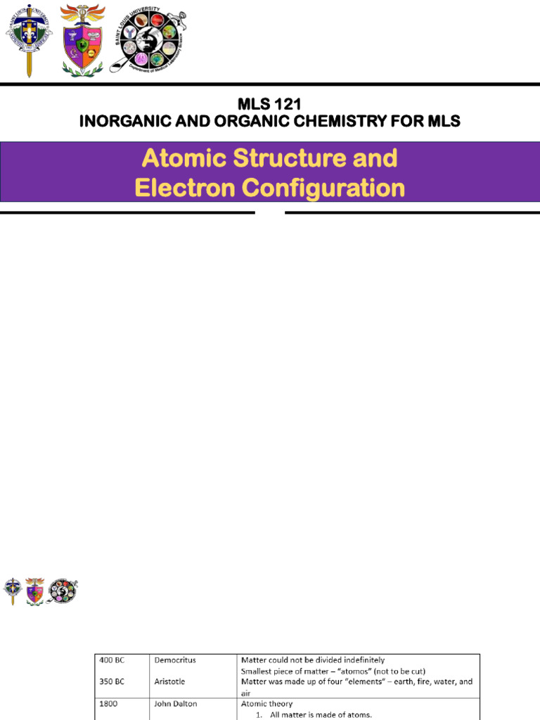 Atomic Structure And Electron Configuration Pdf Atomic Orbital Electron Configuration
