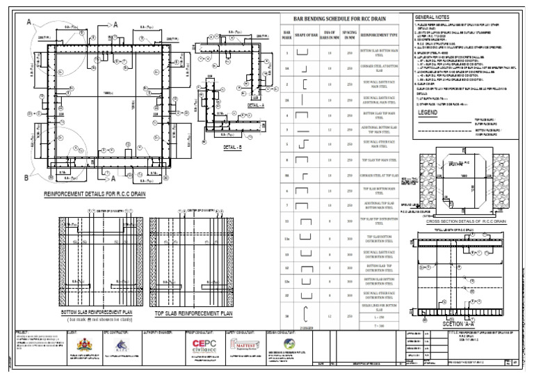 RCC Drain Reinforcement Details | PDF | Composite Material | Building ...