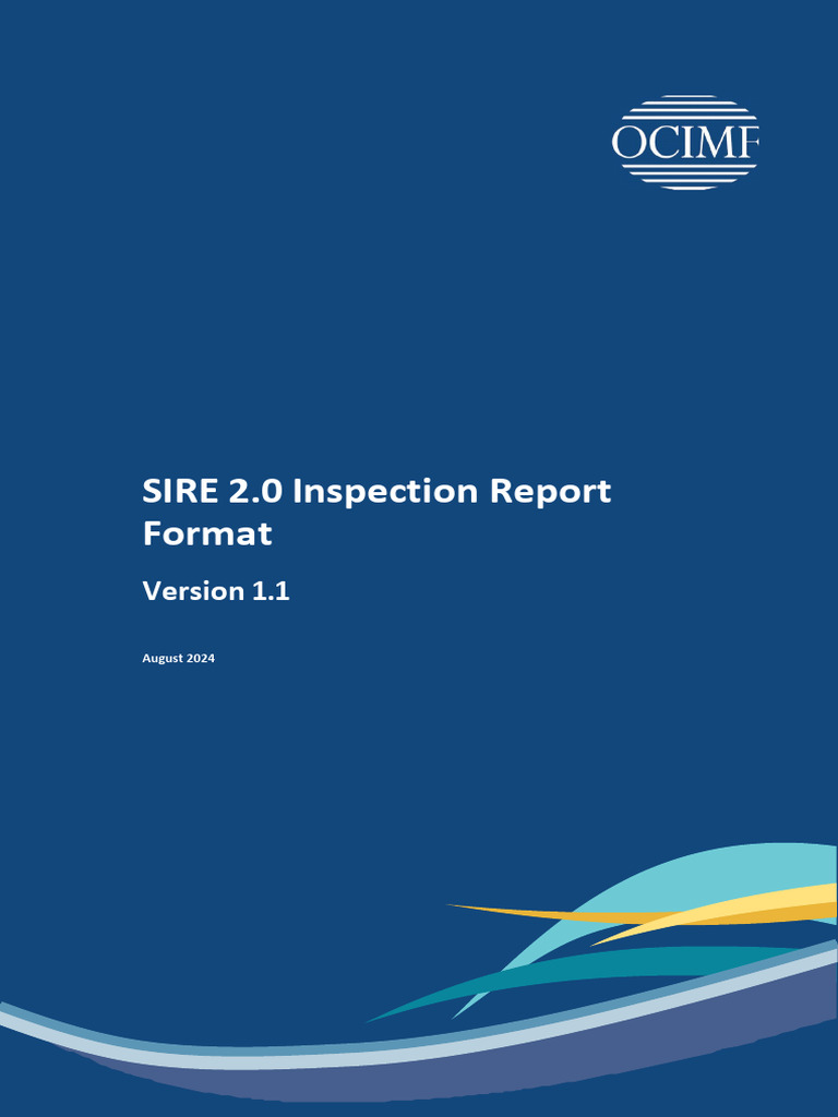 SIRE 2.0 - Inspection Report Format | PDF | Computing | Information Science