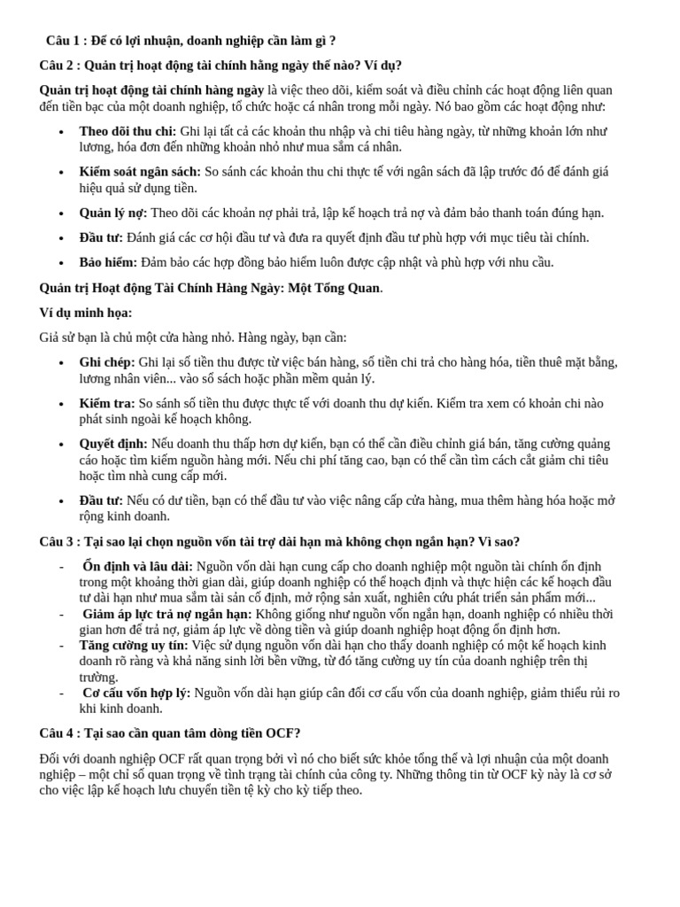 Câu hỏi TCDN | PDF