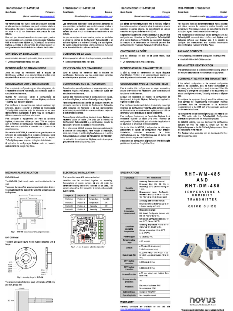 QuickGuide RHT WM DM Port Esp Fra Eng | PDF | Electrónica | Tecnologías ...