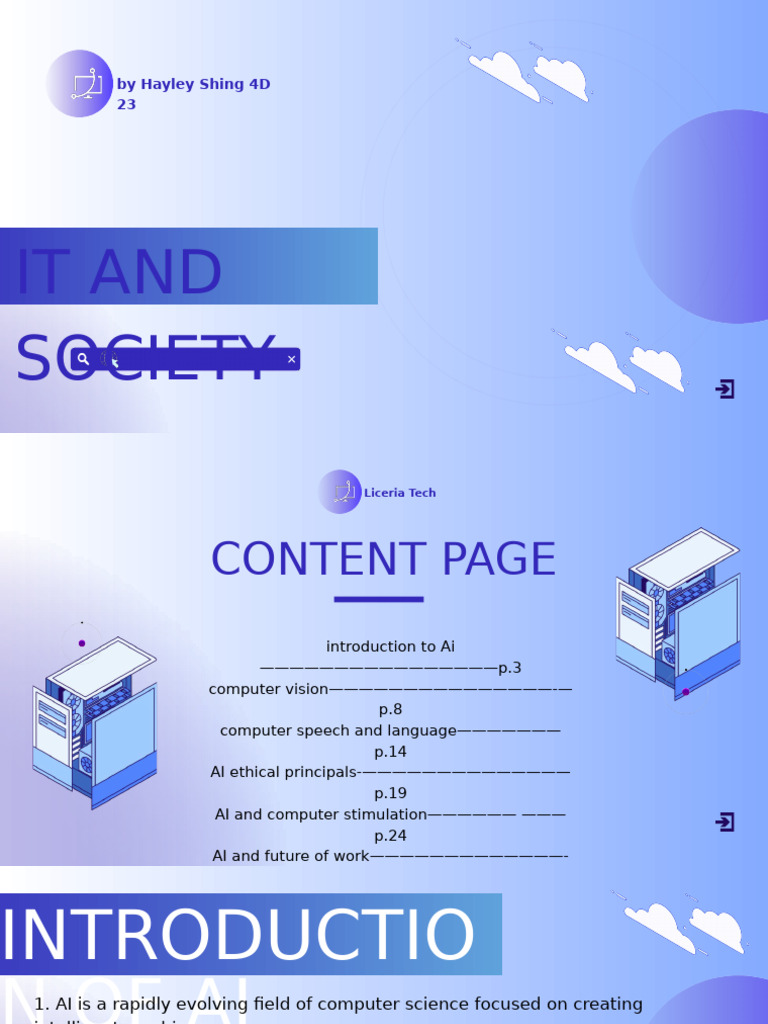 Blue Purple Modern Animated Computer Science Presentation | PDF | Artificial Intelligence ...