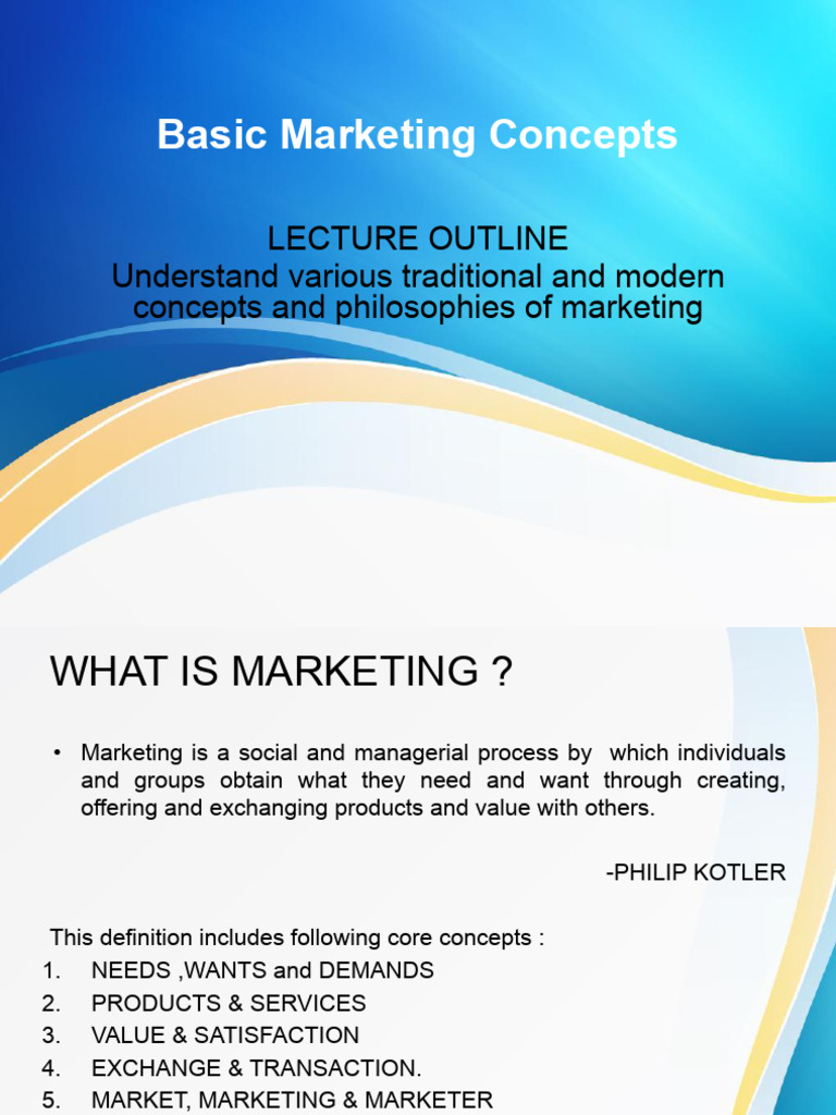 CH - 2 Basic Marketing Concepts | PDF | Marketing | Business