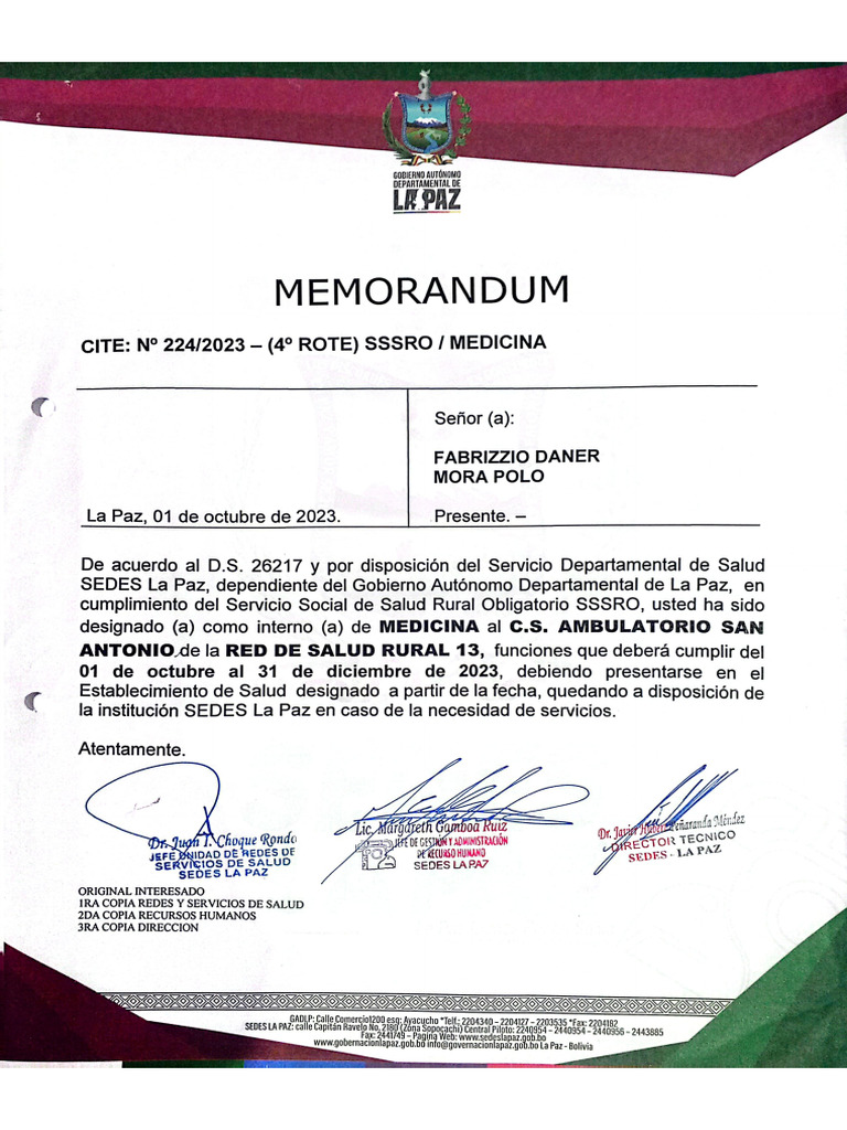 Memorandum | PDF