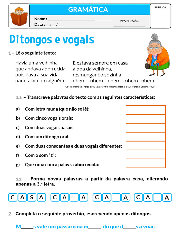 2 - Ditongos e Vogais | PDF