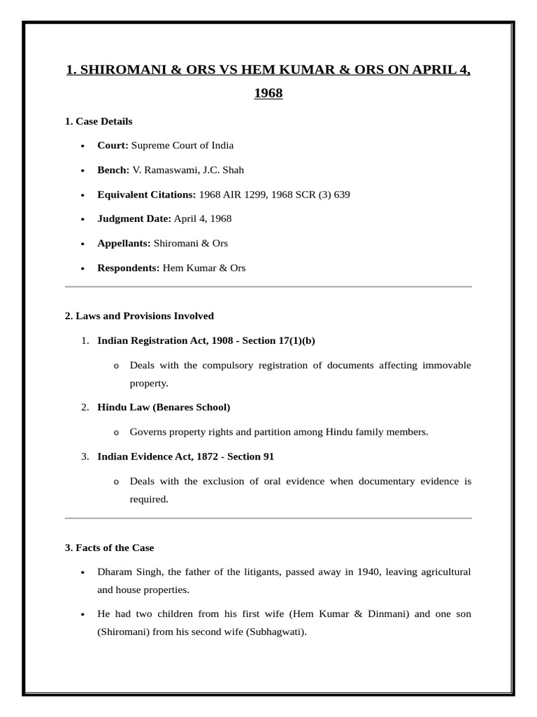 Family 2 Mid Sem Cases | PDF | Lawsuit | Judgment (Law)