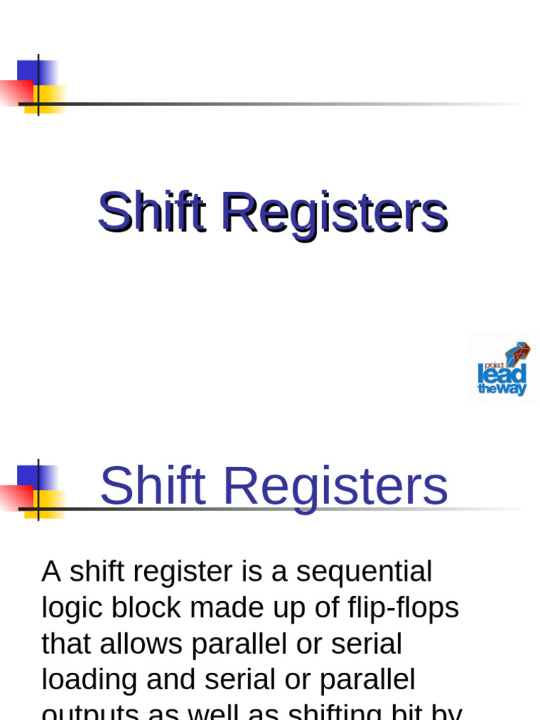 Lesson 8 1 - Shift Register1 | PDF | Electronics | Computer Hardware