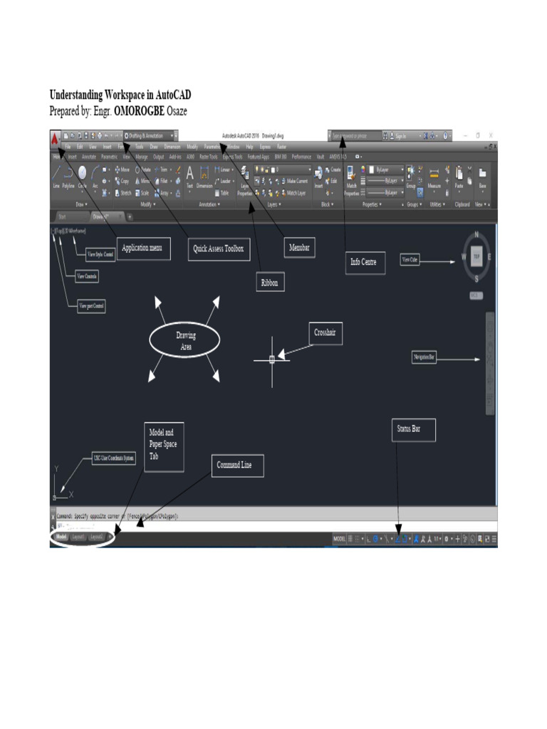 Understanding Workspace in AutoCAD | PDF