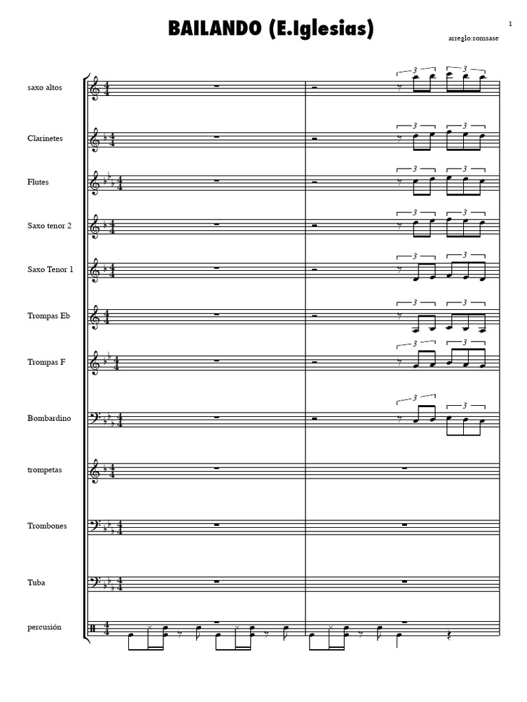 Bailando e.iglesias Ditector | PDF | Pitch (Music) | Elementary Organology