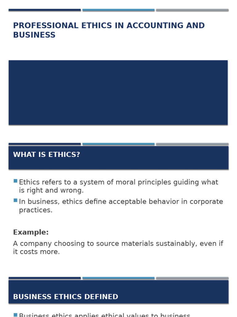 Ethics in Accounting and Business Practices | PDF | Accounting ...
