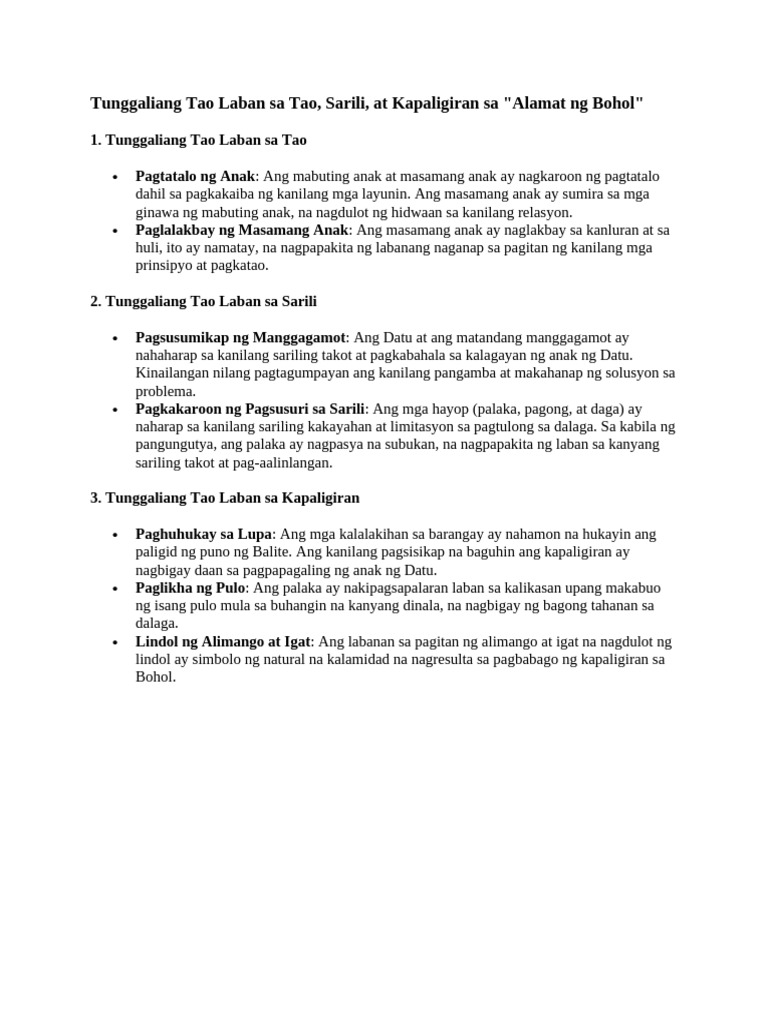 Tunggaliang Tao Laban Sa Tao | PDF