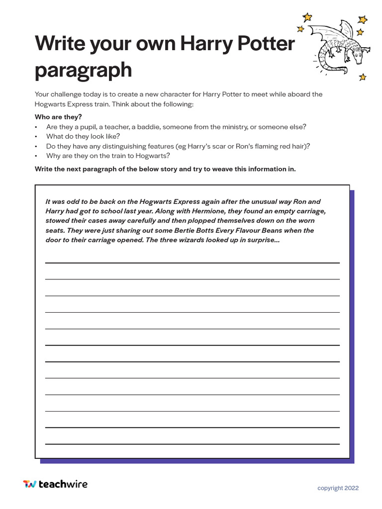 Write Your Own Harry Potter Paragraph | PDF