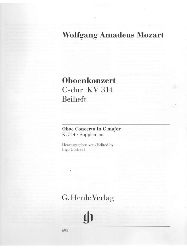 Mozart Oboe concerto | PDF