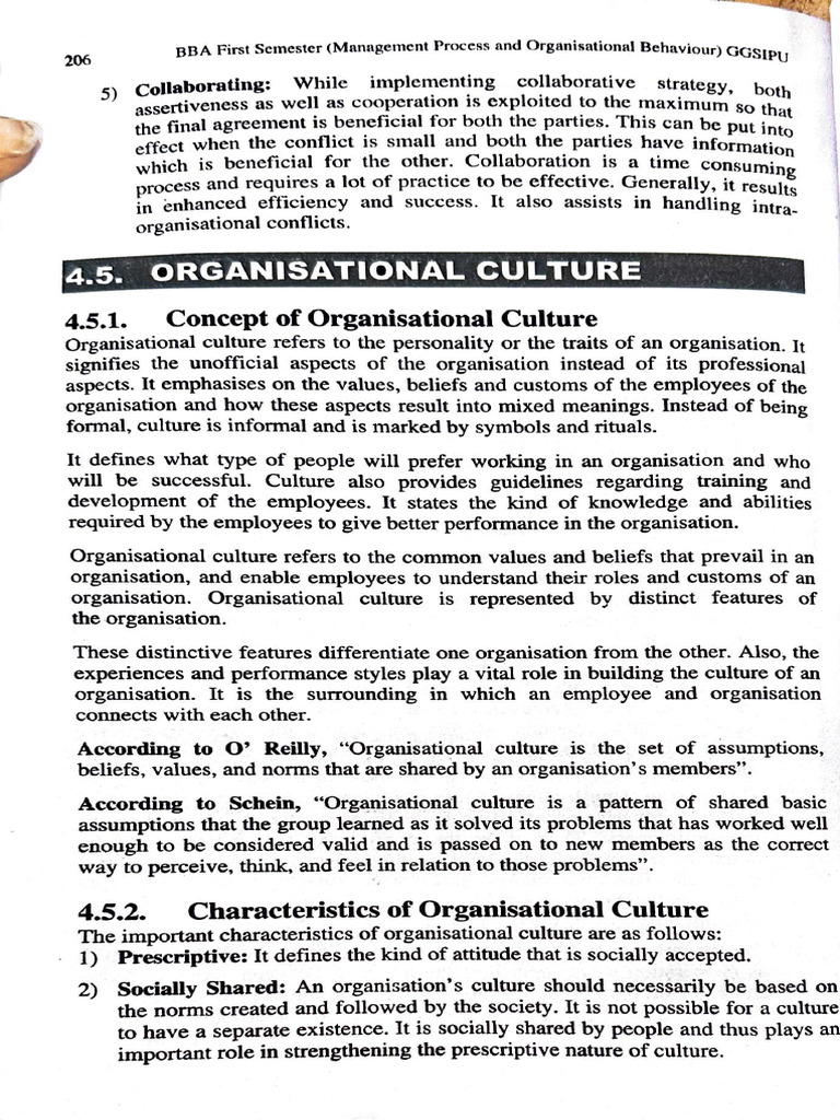 MPOB Unit 4 From Organisational Culture | PDF | Organizational Culture | Leadership