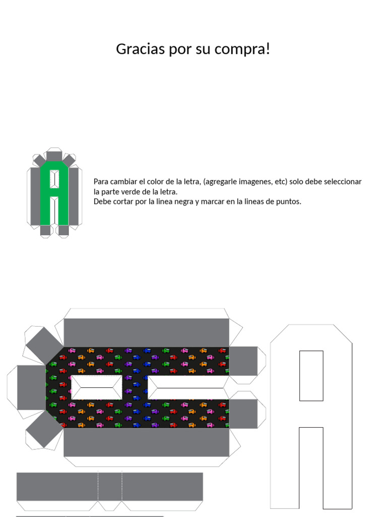 Letras 3D Modificables | PDF