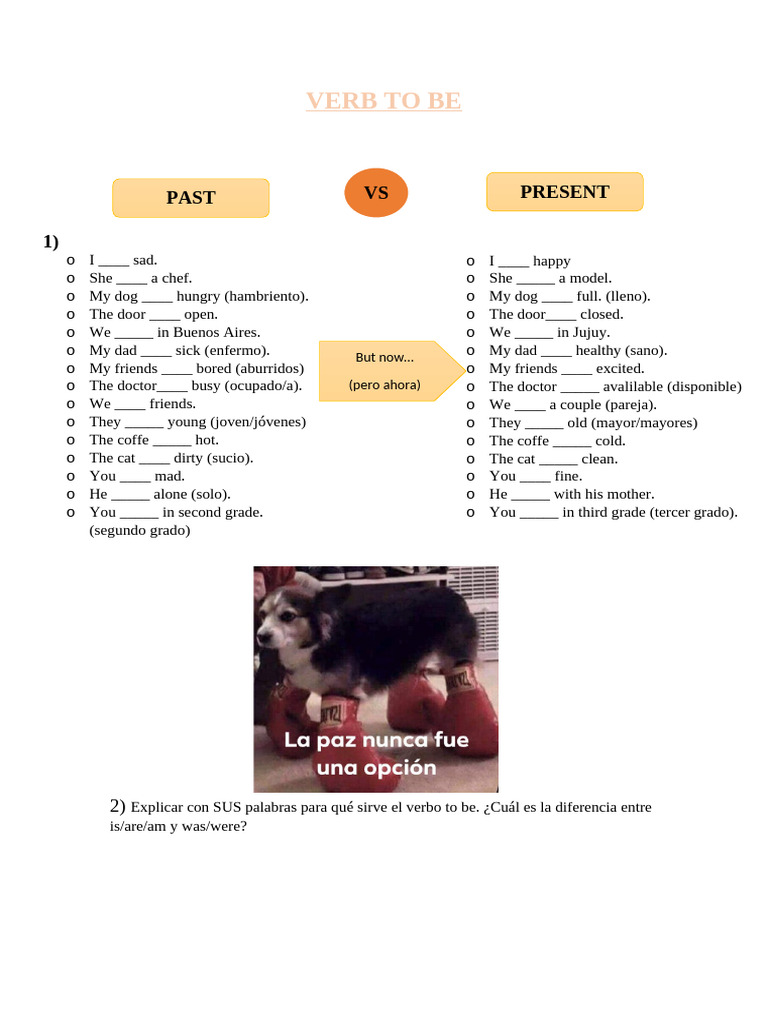 Understanding the Verb "To Be" | PDF