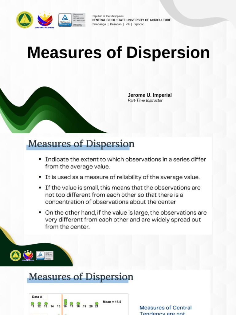 Measures of Dispersion | PDF