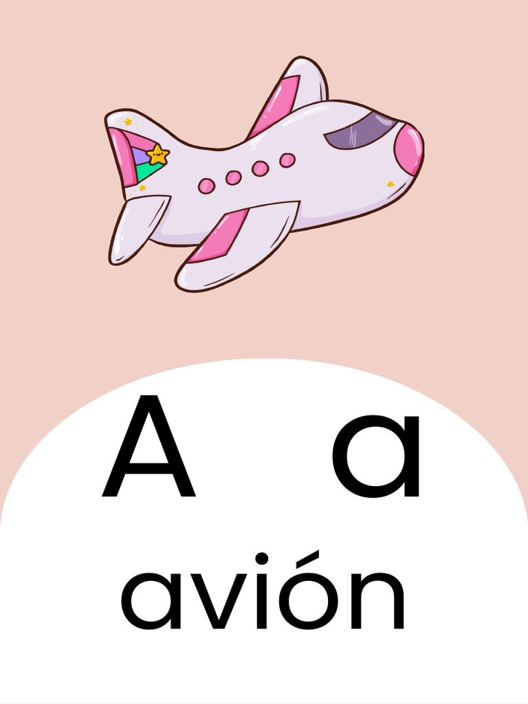 Carteles Del Abecedario Ilustrado Rosa | PDF