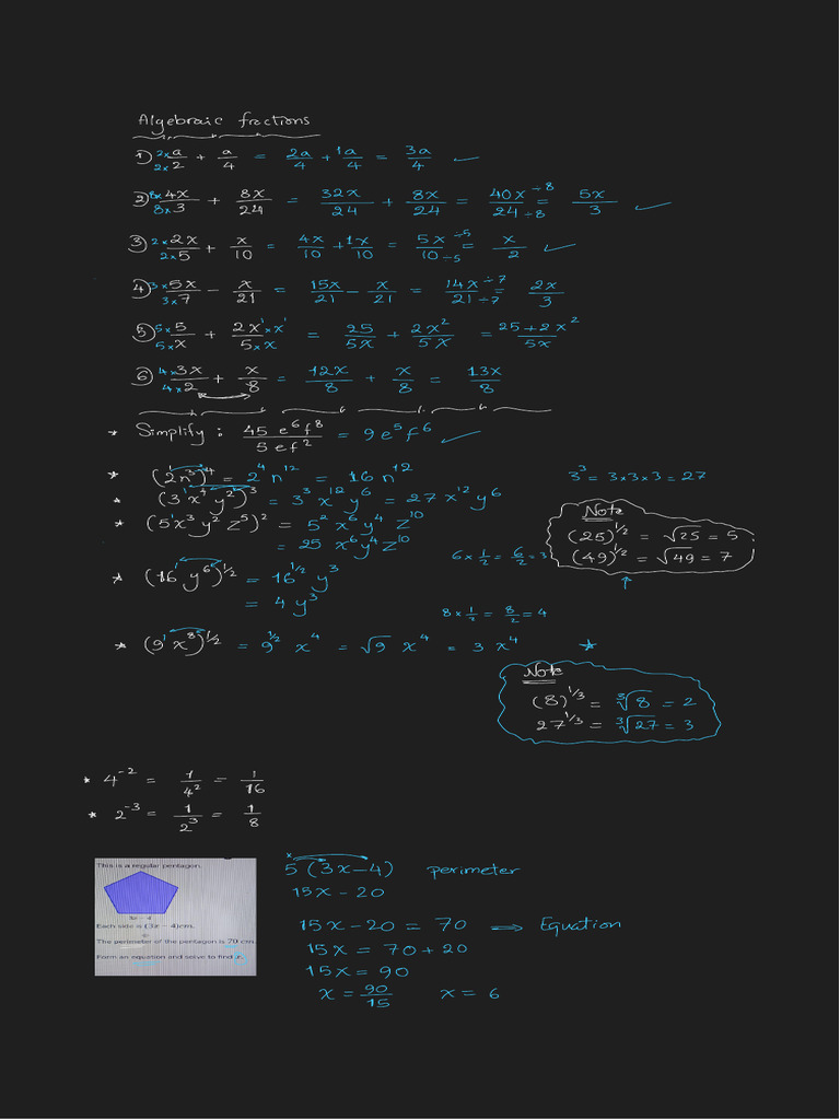 19 Oct Algebraic Fractions and Random Questions | PDF