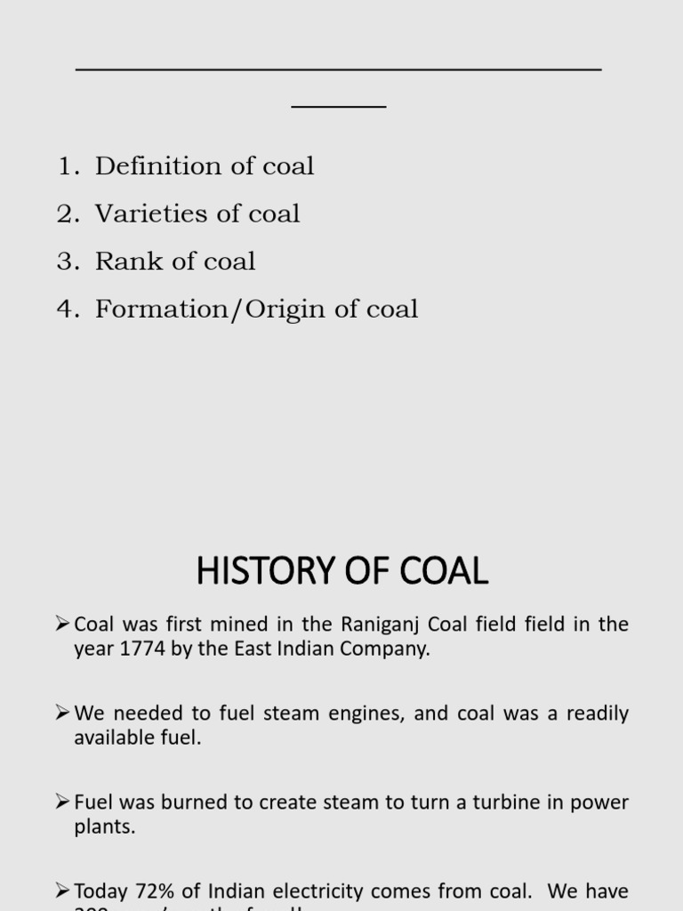 Coal: Types, Formation, and History | PDF | Bituminous Coal | Coal