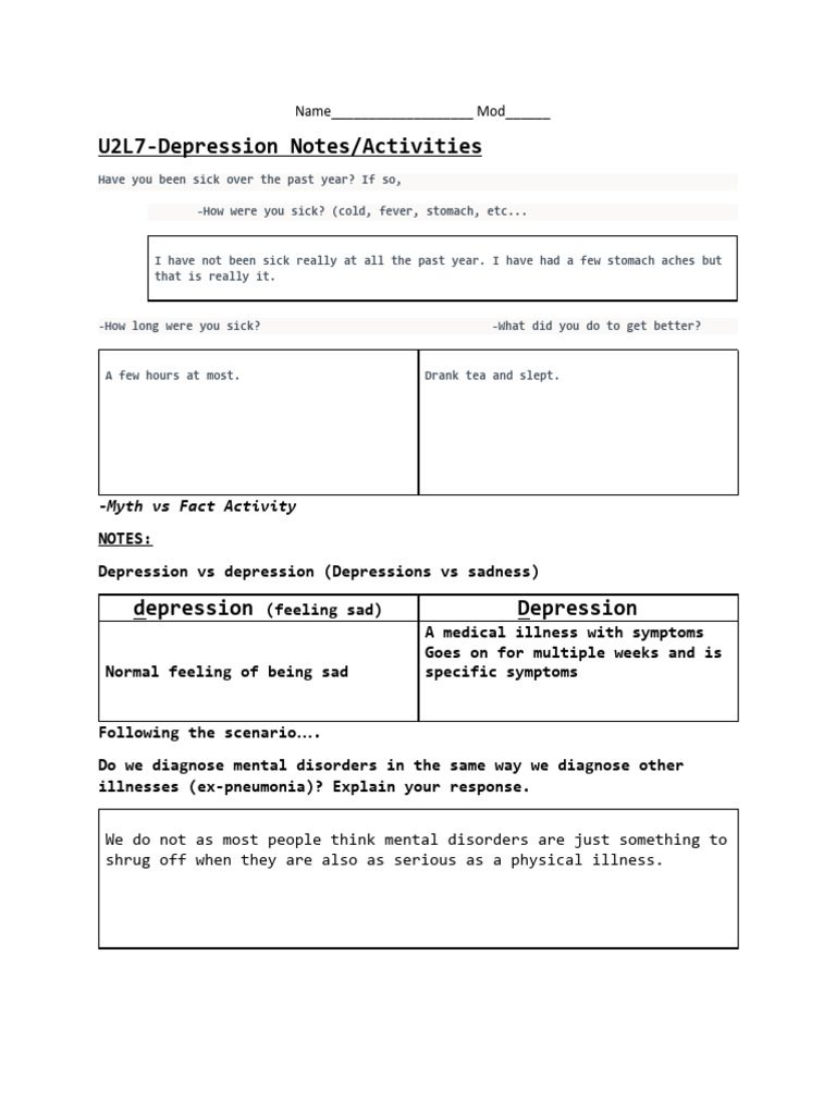 Understanding Depression: Key Insights | PDF | Major Depressive ...