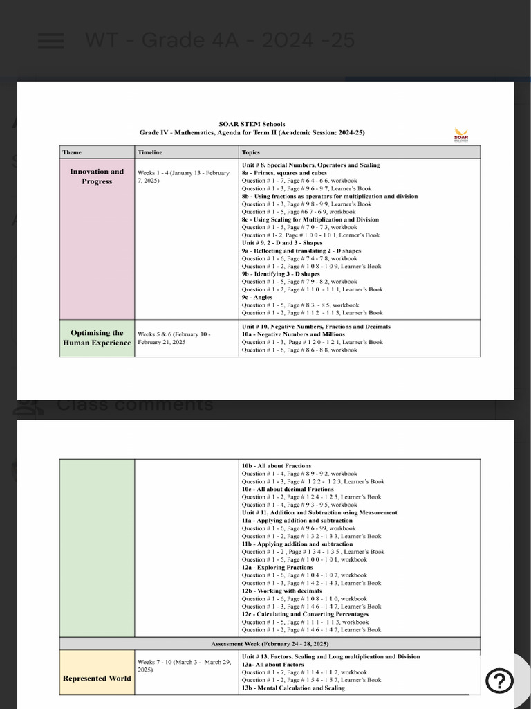 Agenda of Mathematics for 2 | PDF | Mathematics | Arithmetic