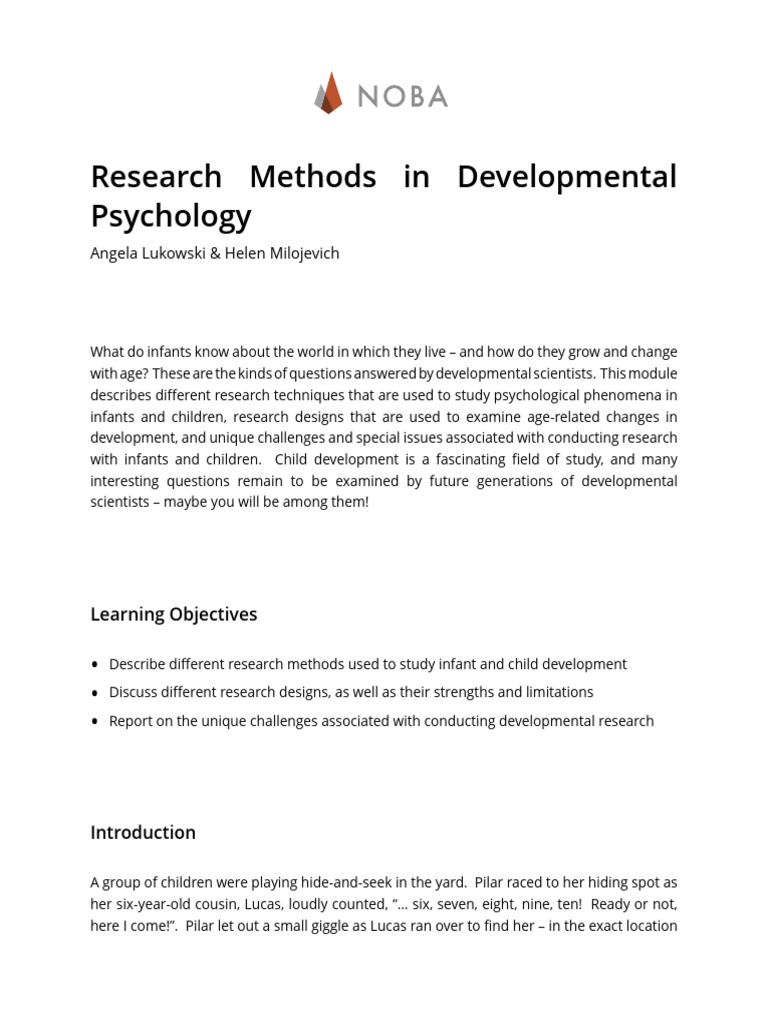 Text 3.1 - Research Methods in Developmental Psychology | PDF ... Text 3.1 - Research Methods in Developmental Psychology | PDF ...