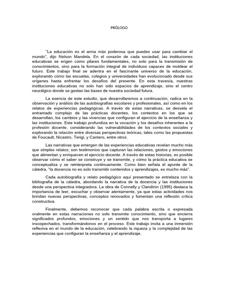 Prólogo Versión 2 | PDF | Enseñando | Aprendizaje