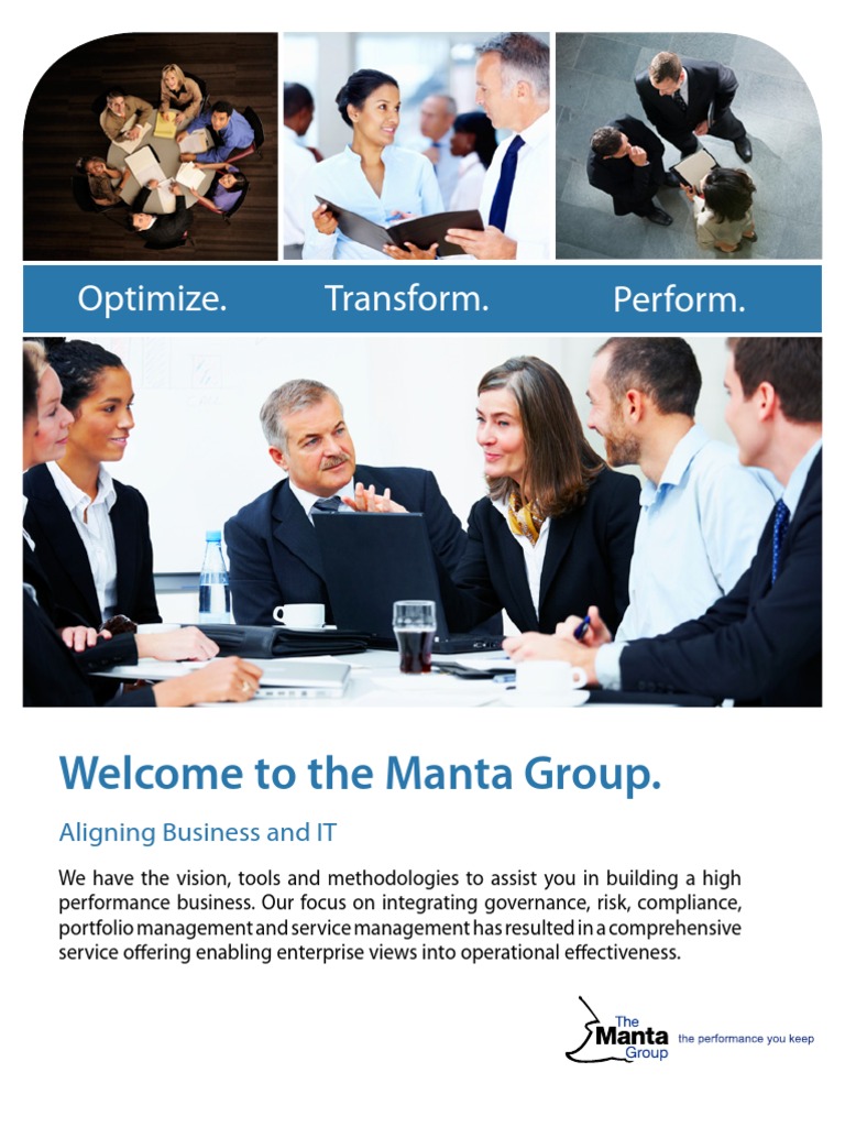Manta Group Brochure | PDF | Itil | Strategic Management