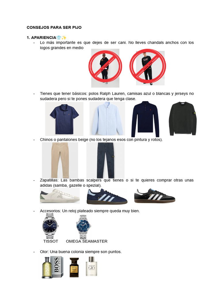 Consejos para Ser Pijo | PDF