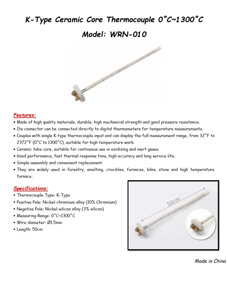 Thermocouple | PDF