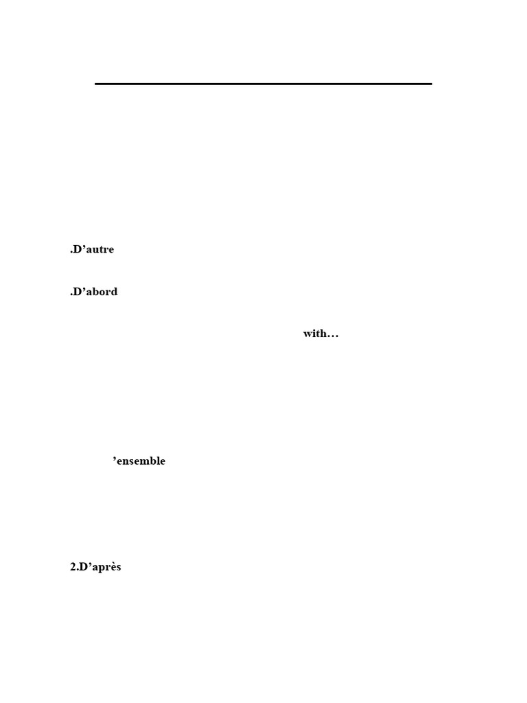 Articulateurs logiques en français | PDF