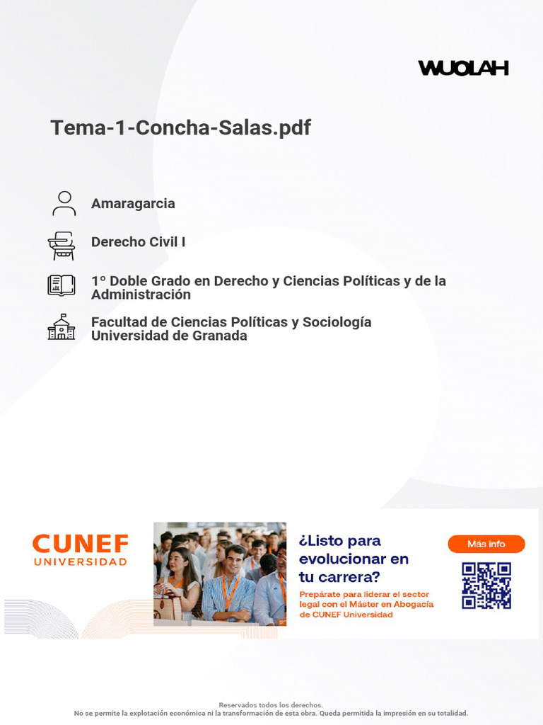 Wuolah Free Tema 1 Concha Salas | PDF | Constitución | Matrimonio