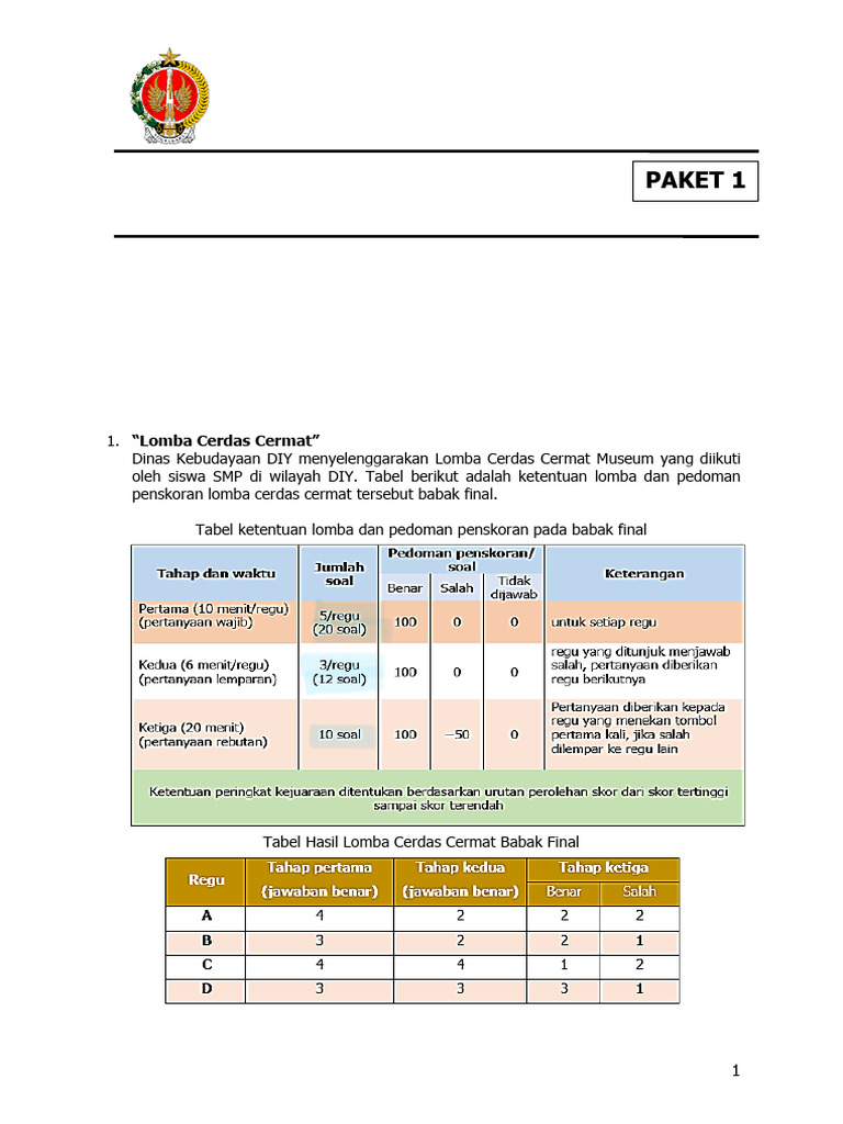 PP Aspd Diy - Matematika Paket 1 | PDF