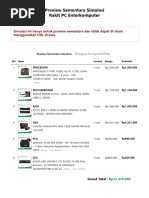 Simulasi Enterkomputer Toko Komputer, Rakit PC, Termurah & Terlengkap Di Indonesia | PDF