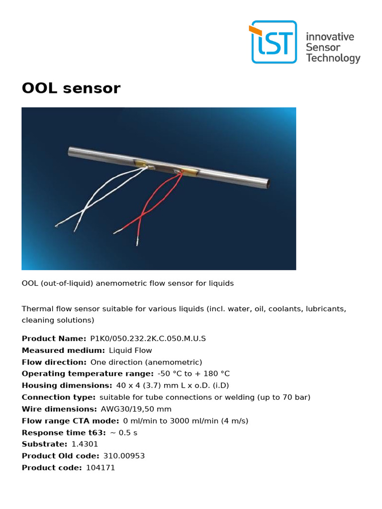 OOL Sensor | PDF