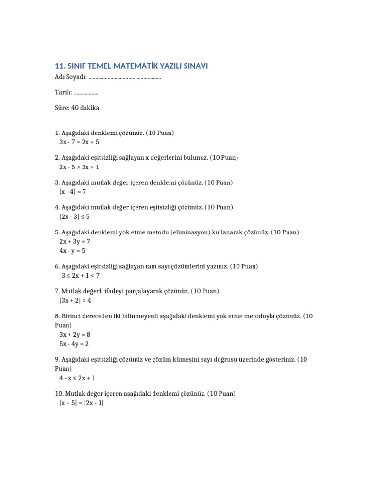 11_sinif_matematik_yazili | PDF