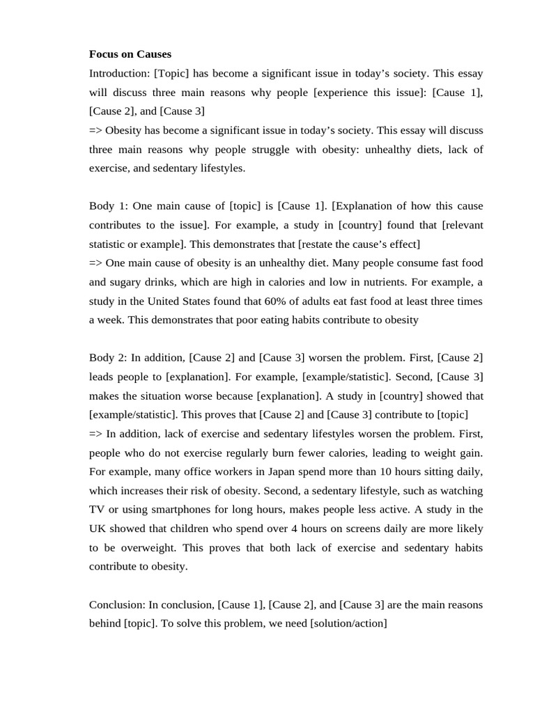 Simple Structure For Cause-Effect Essays | PDF | Air Pollution | Pollution