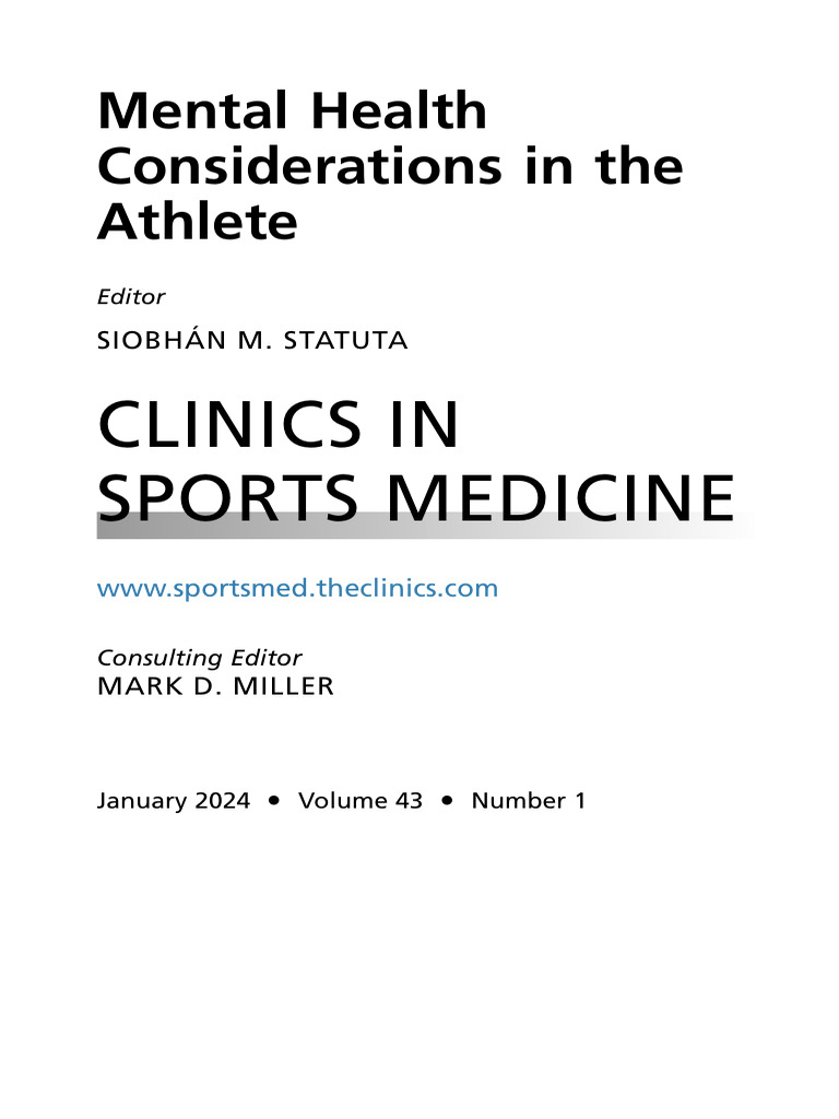 Mental Health Considerations in The Athlete CSM | PDF