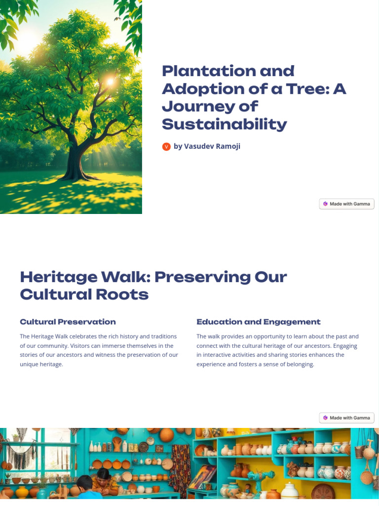 Plantation and Adoption of A Tree A Journey of Sustainability | PDF ...