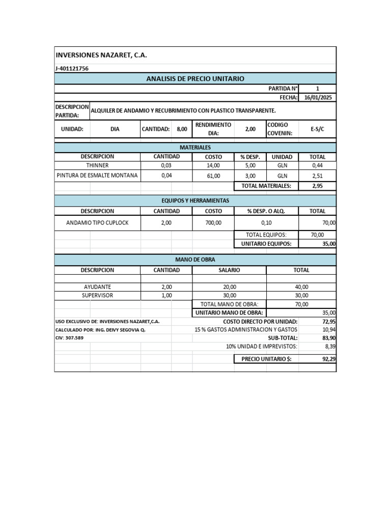Apu Resane de Pantalla en Fachada de Paila de Cocimiento. | PDF ...