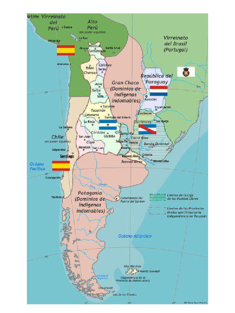 Mapa de argentina 1810-1816 | PDF
