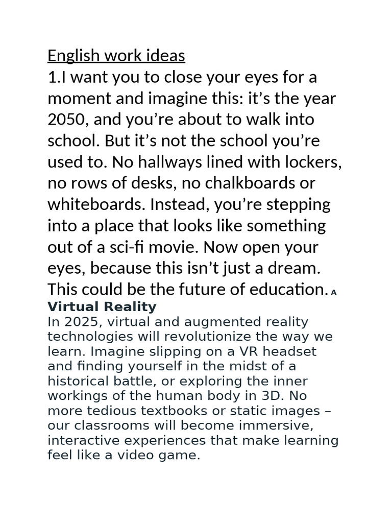 Engldih Speech Work | PDF