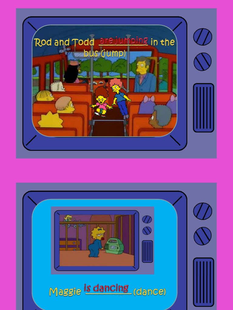 The Simpsons Present Continuous Part 3 Fun Activities Games Games ...
