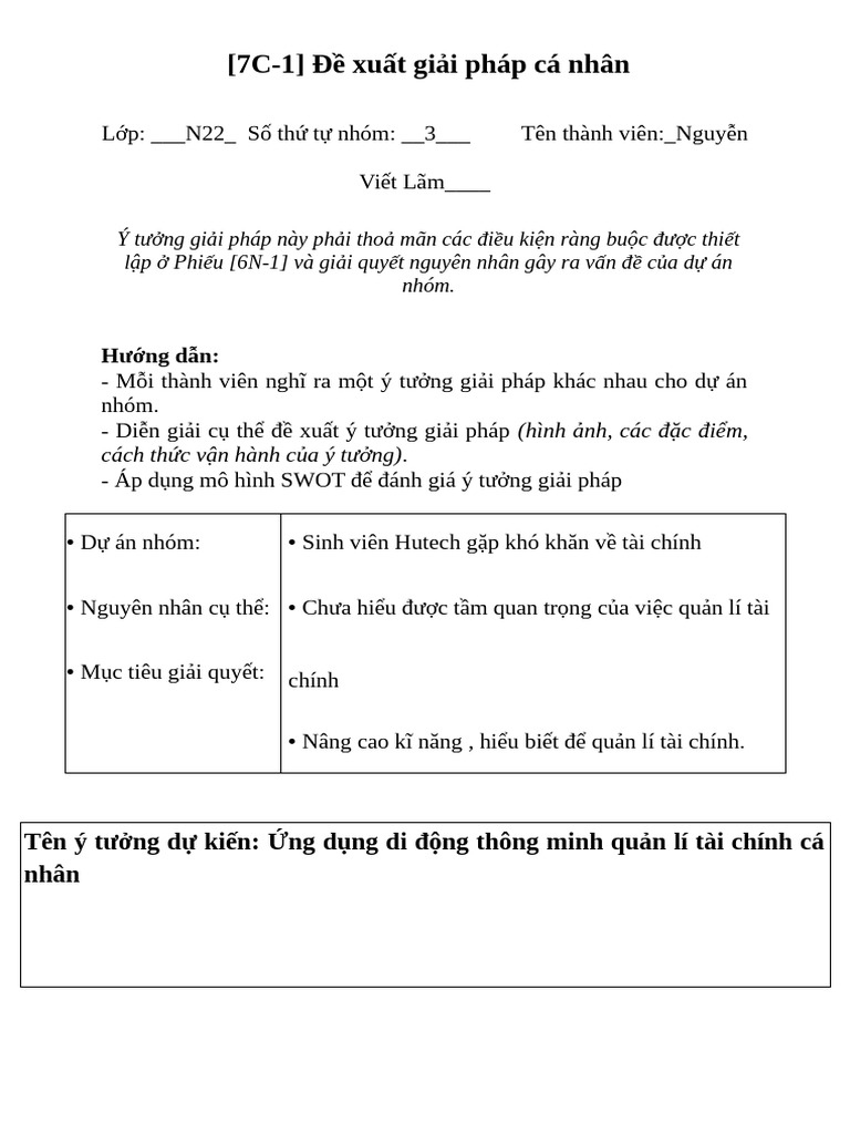 (7C-1) - Nguyễn Viết Lãm | PDF