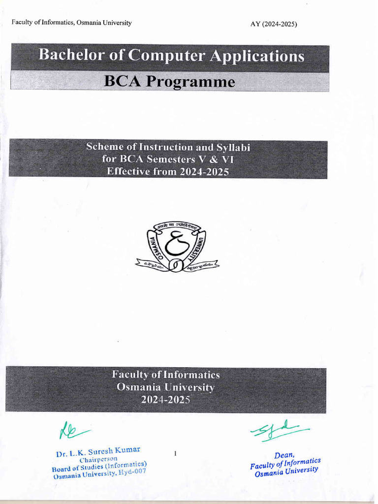 Syllabus BCA V & VI-Sem 2024 - 25 | PDF | World Wide Web | Internet & Web