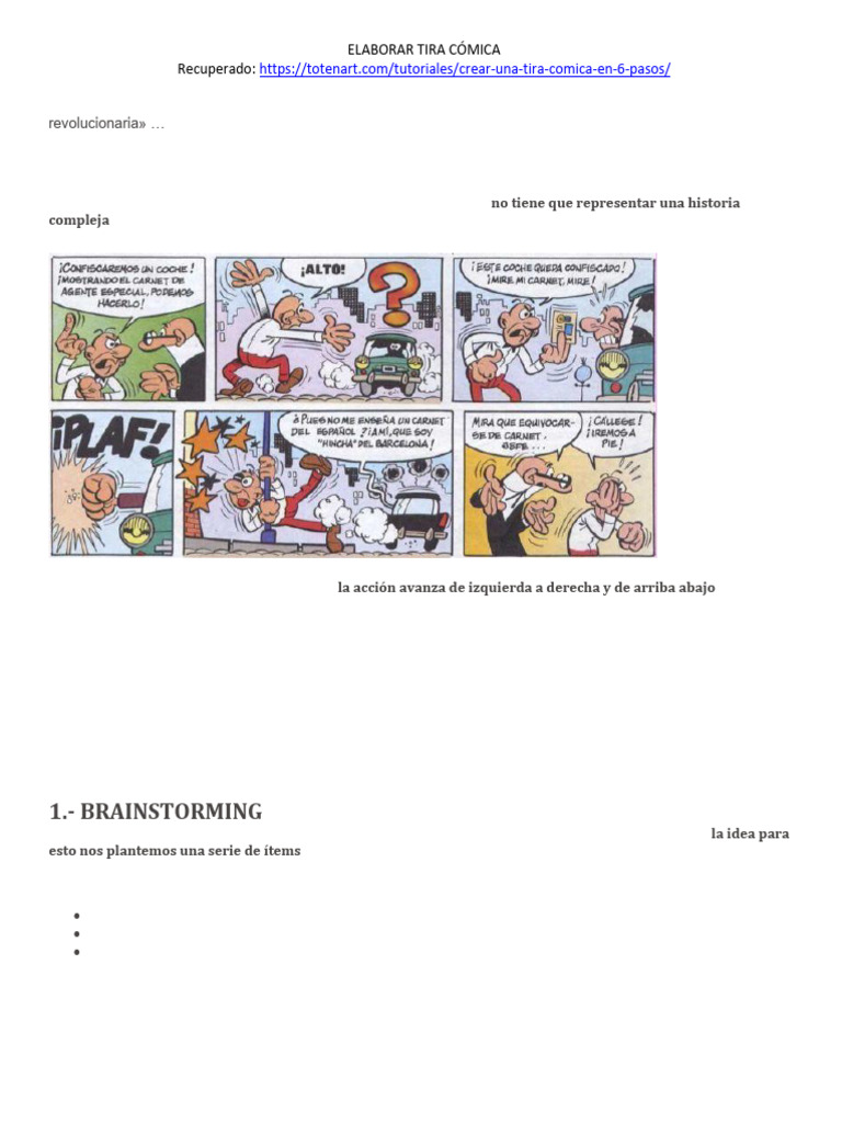Elaborar Tira Cómica | PDF | Cómics | Tiras cómicas